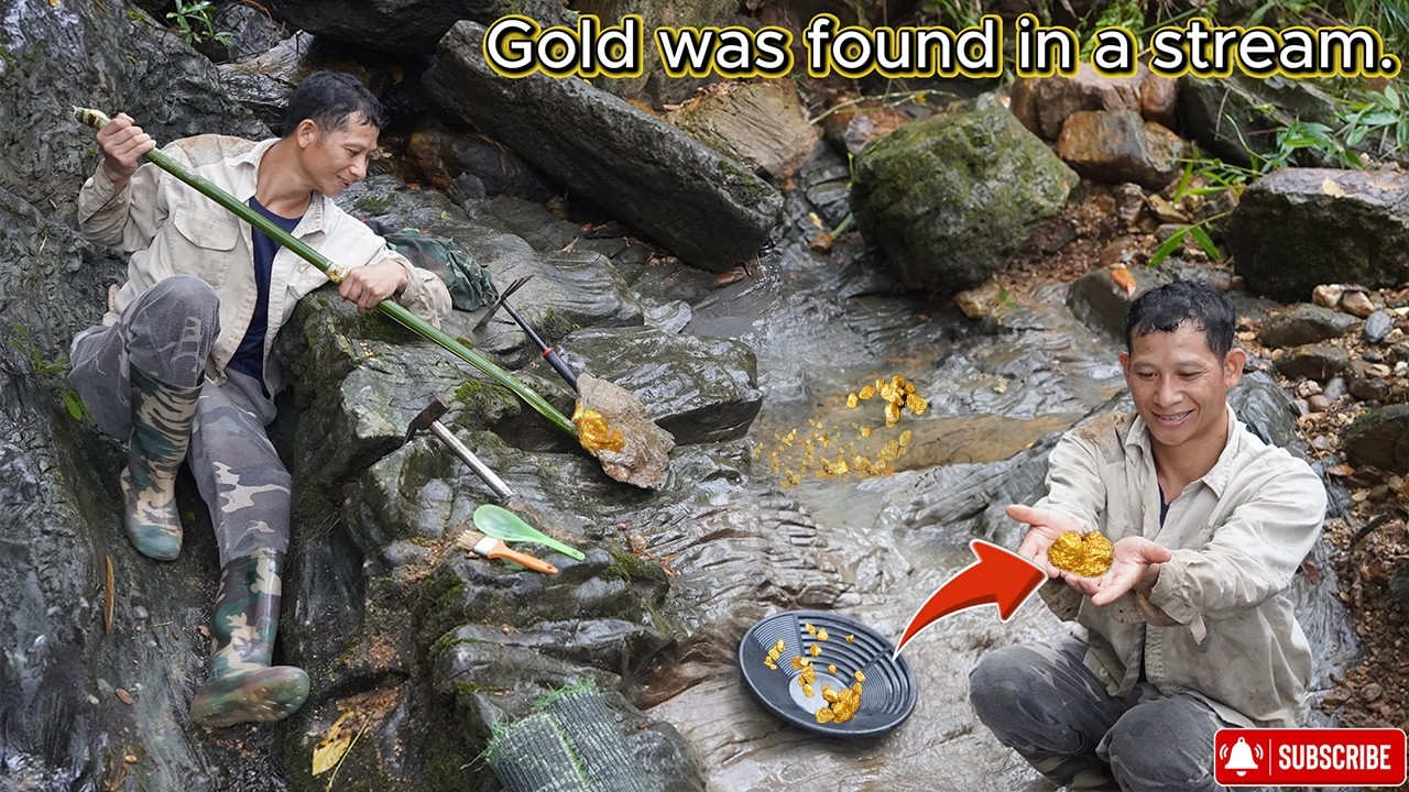 Amazing Gold Discovery In The Stream!. VN.Gold(SAM) - YouTube