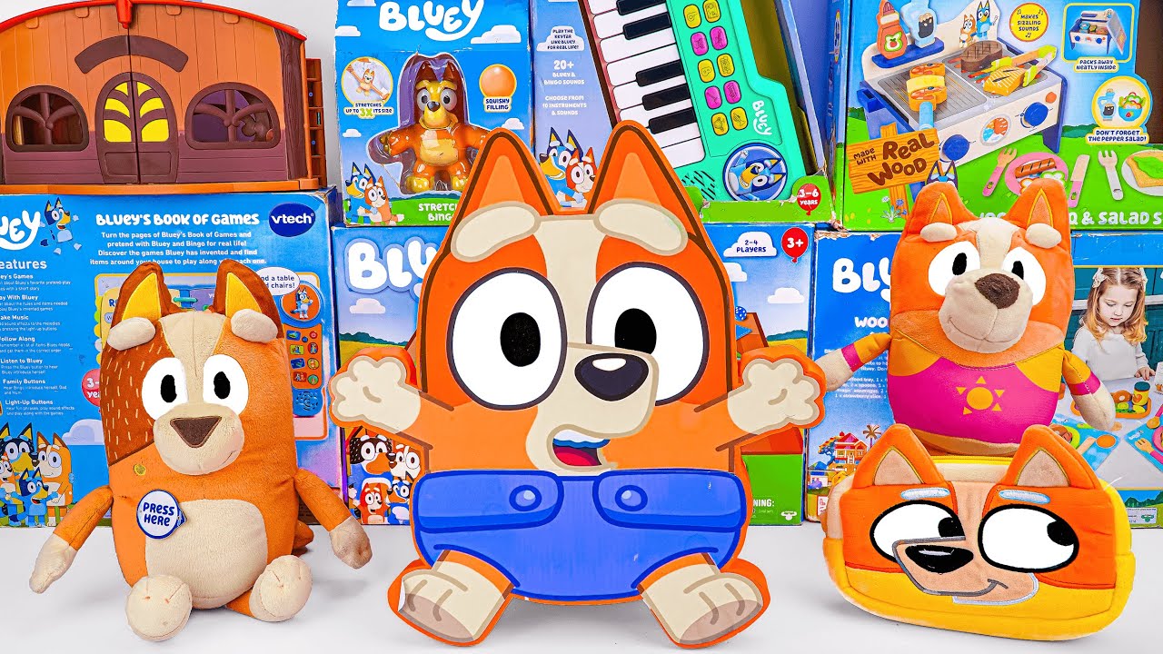 Bluey Toy Collection Unboxing Review 🐾 Mystery Baby Bingo Box & Bluey ...