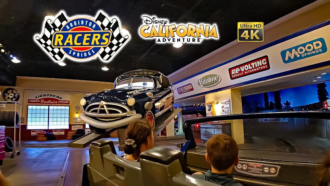 Radiator Springs Racers On Ride Low light 4K POV Disney California ...