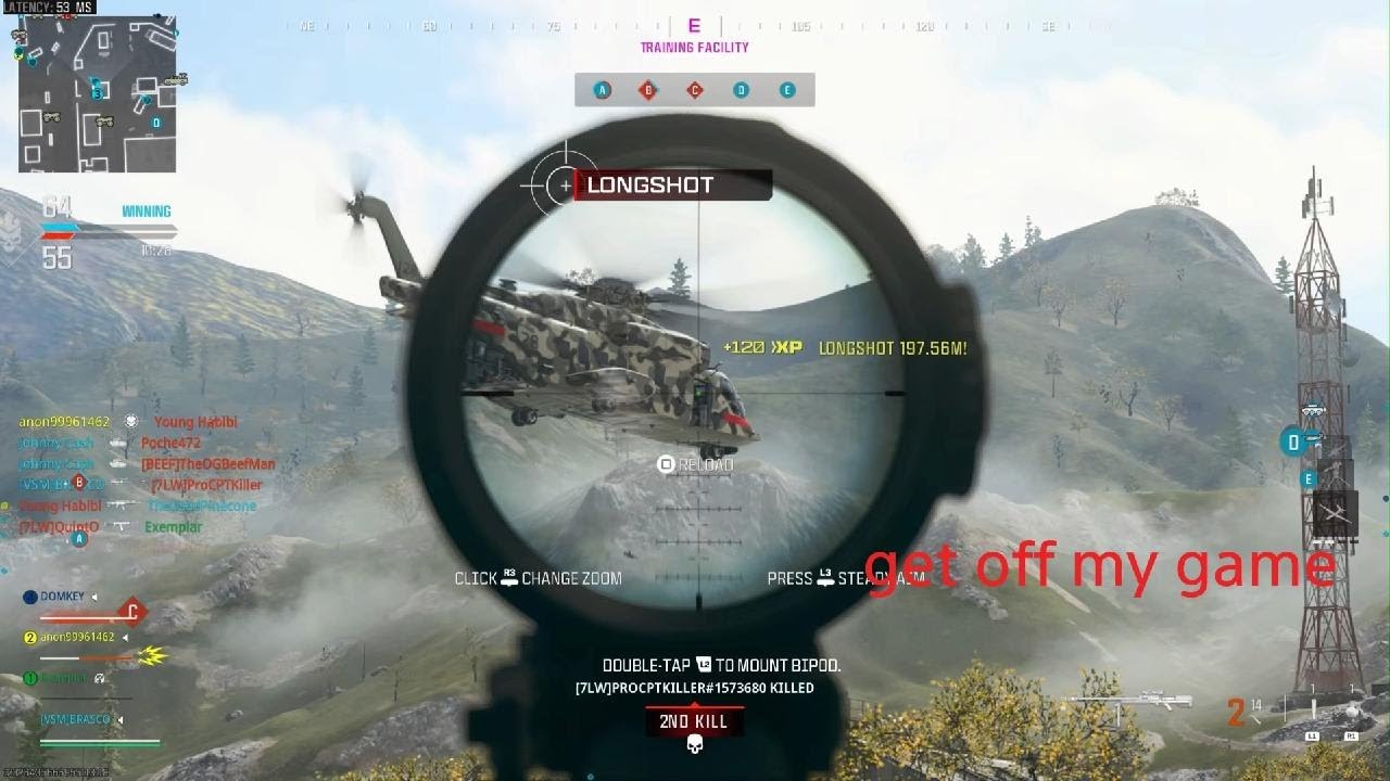 197 meter Slicey dicey sniper shot - YouTube