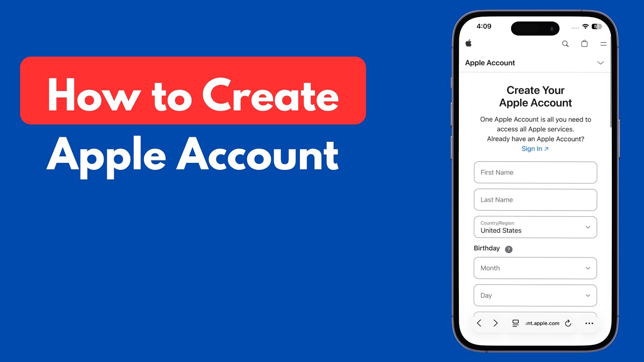 How to Create Apple Account - Step By Step - YouTube