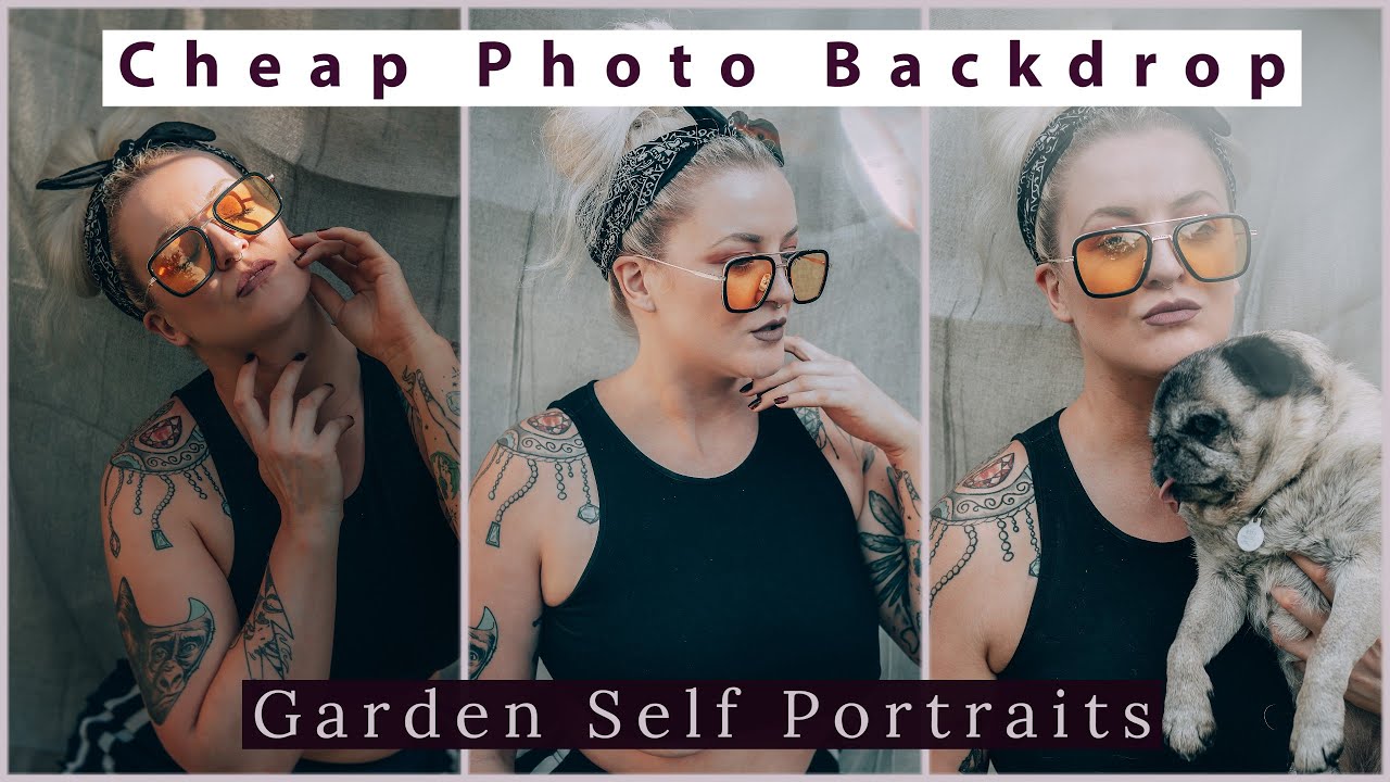 Garden Self Portraits with a Cheap Photo Backdrop Background - YouTube