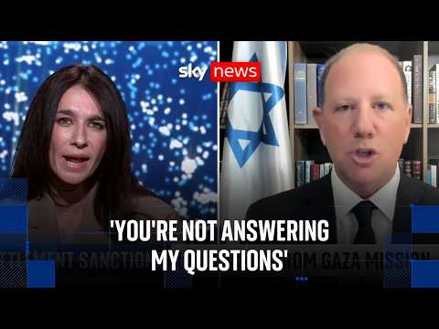 Israeli spokesman clashes with Sky News presenter over sanctioning of illegal West Bank settlements