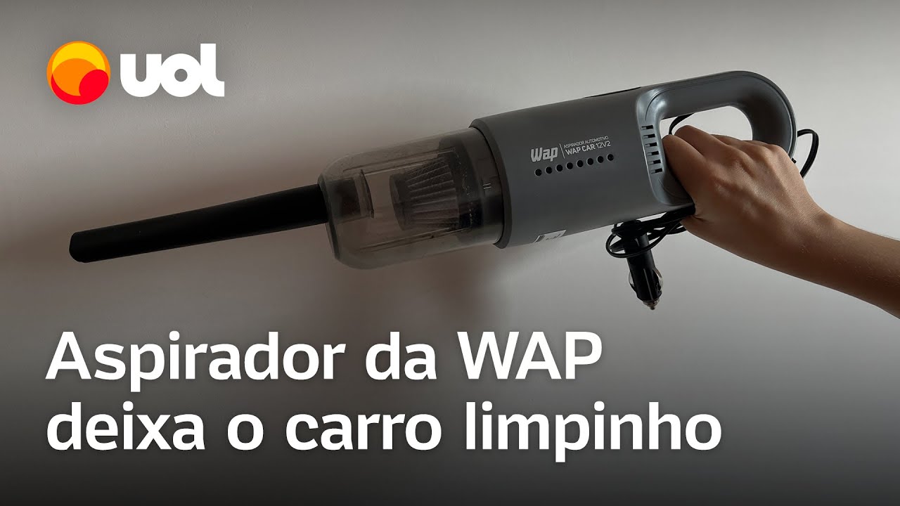Aspirador para carro da WAP remove pelos, poeiras e até farelos - YouTube