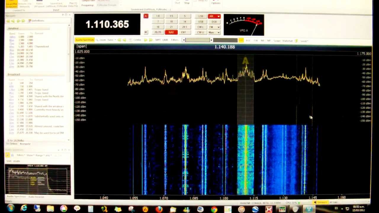 Primera prueba Icom PCR-1000 + SDR .AVI - YouTube