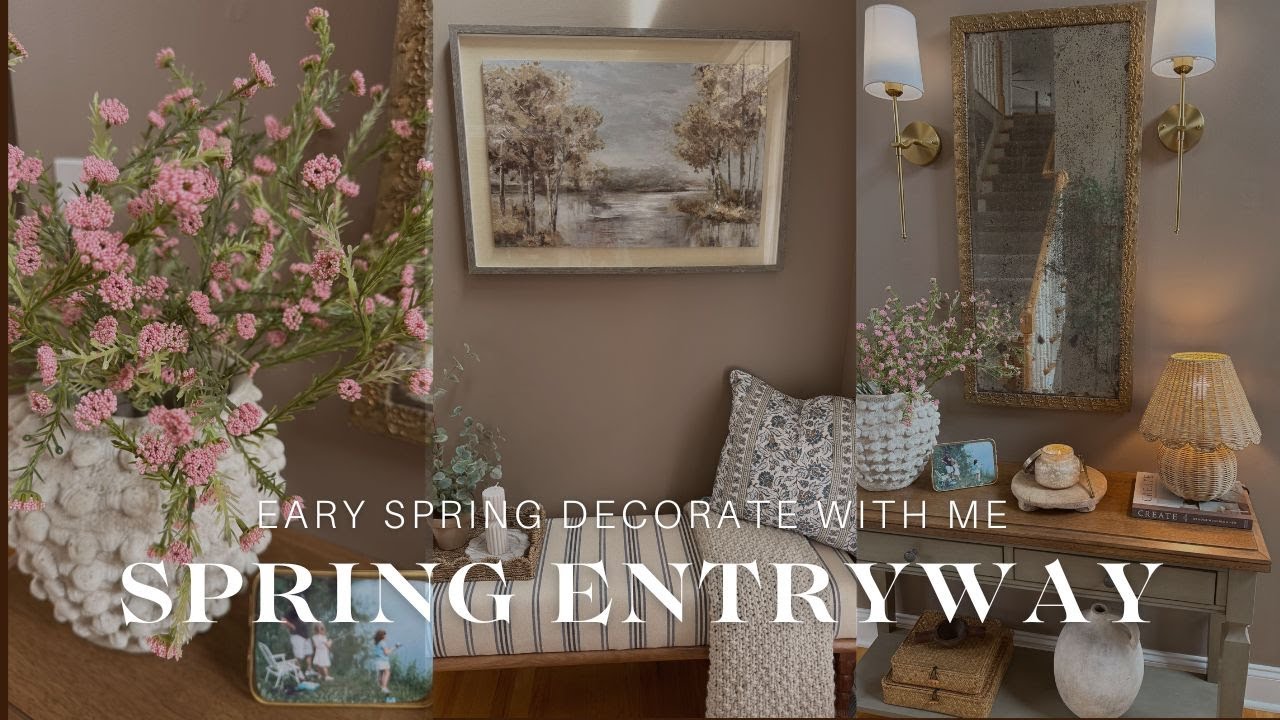 SPRING DECORATE WITH ME | SIMPLE SPRING ENTRYWAY DECORATING IDEAS 2025 ...