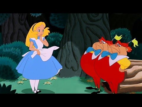 Os gêmeos Tweedle | Alice no País das Maravilhas (1951) Fantasia, Cena ...
