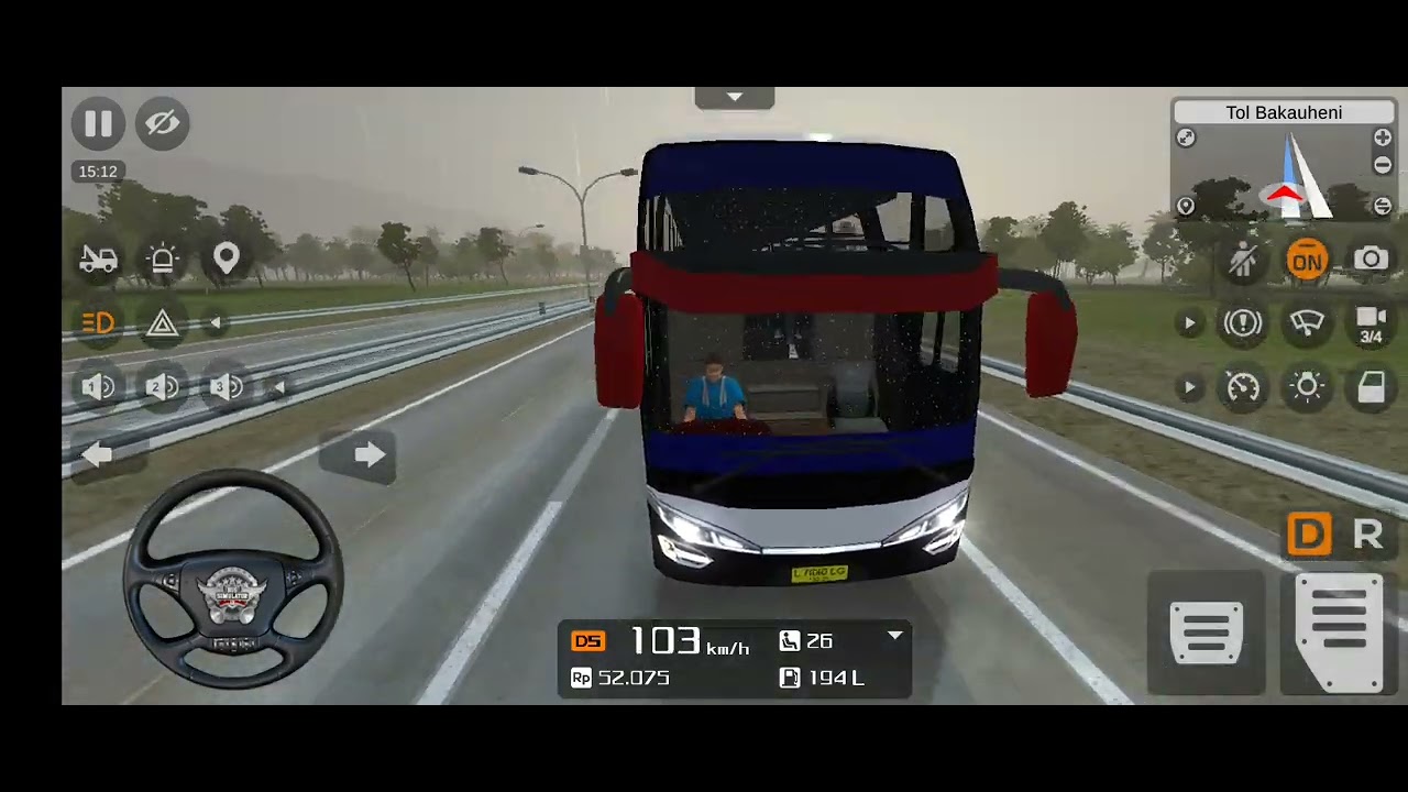 Driving a huge bus . - YouTube