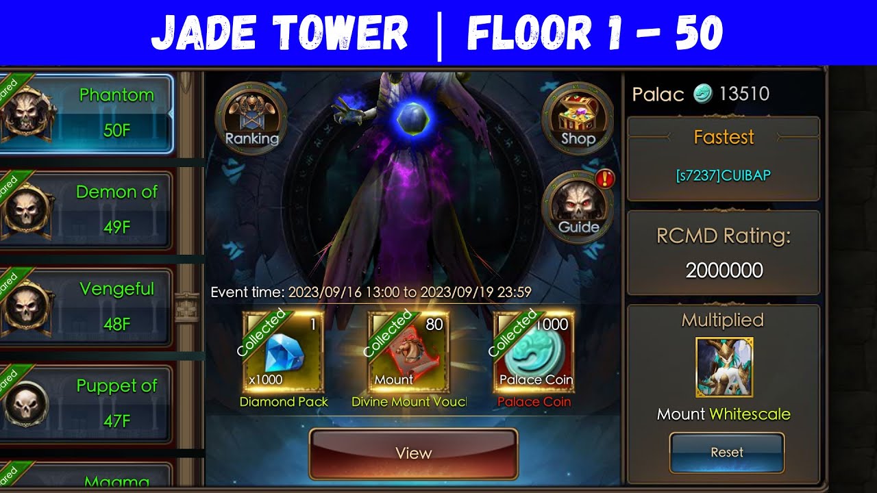 JADE TOWER | FLOOR 1 - 50 - YouTube