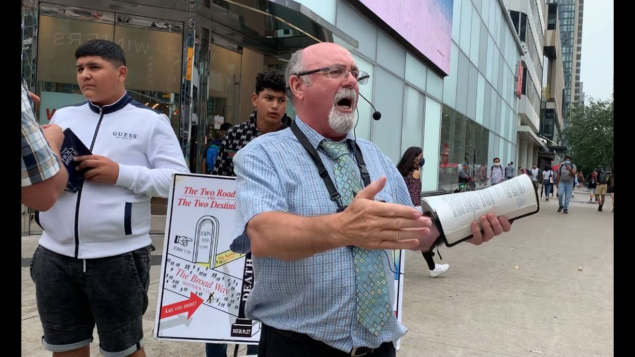 Street Preaching Toronto - God must punish sin #evangelism # ...