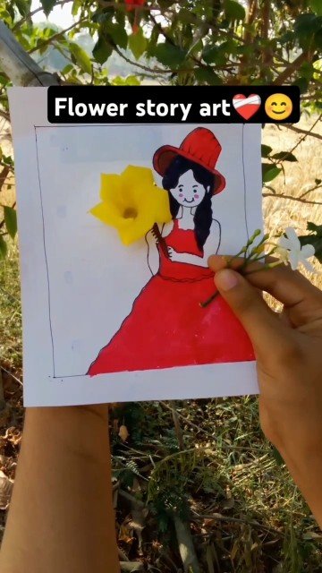 flower story ️‍🩹|flower art 🌼#art #drawing #youtubeshorts #diy #flowers ...