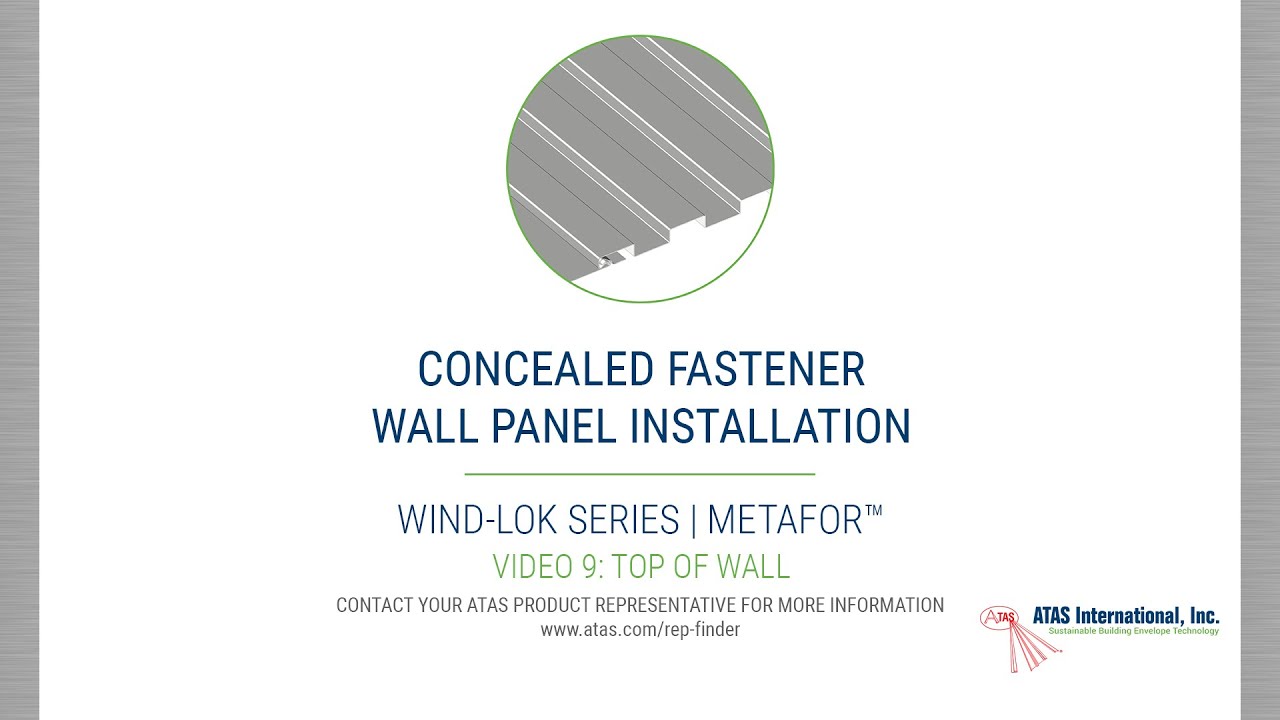 9. Top of Wall | Concealed Fastener, Horizontal Metal Wall Panel ...