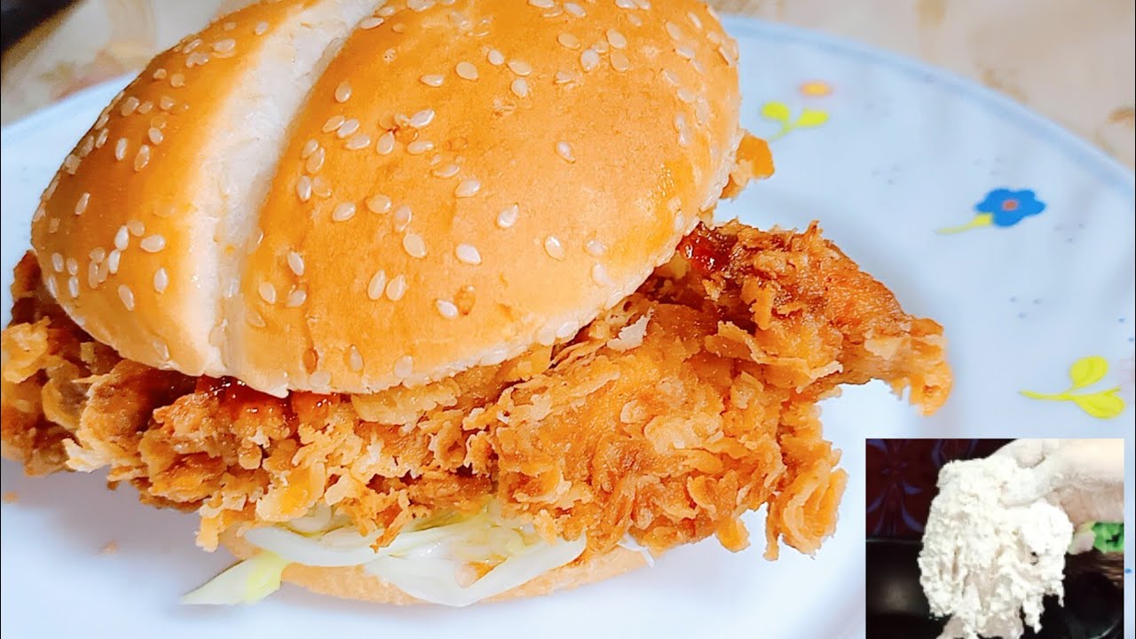 Zinger Burger Recipe KFC Style | How to Make Zinger Burger at Home ...