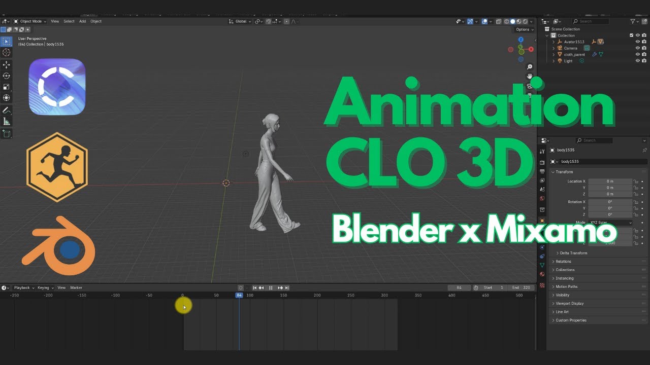 How to Animate CLO 3D in Blender & Mixamo – Easy Workflow! - YouTube