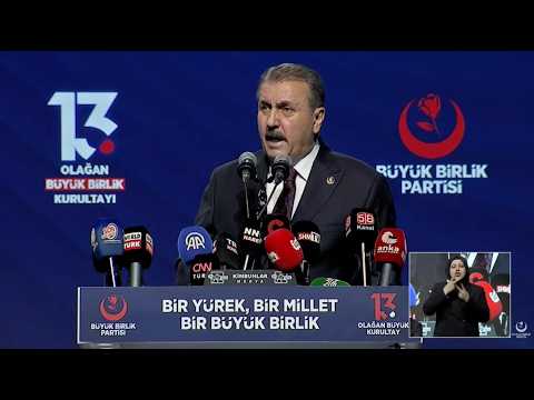 Genel Başkanımız Sn. Mustafa Destici, Büyük Birlik Partisi 13. Olağan Büyük Kurultayı’nda konuşuyor.
