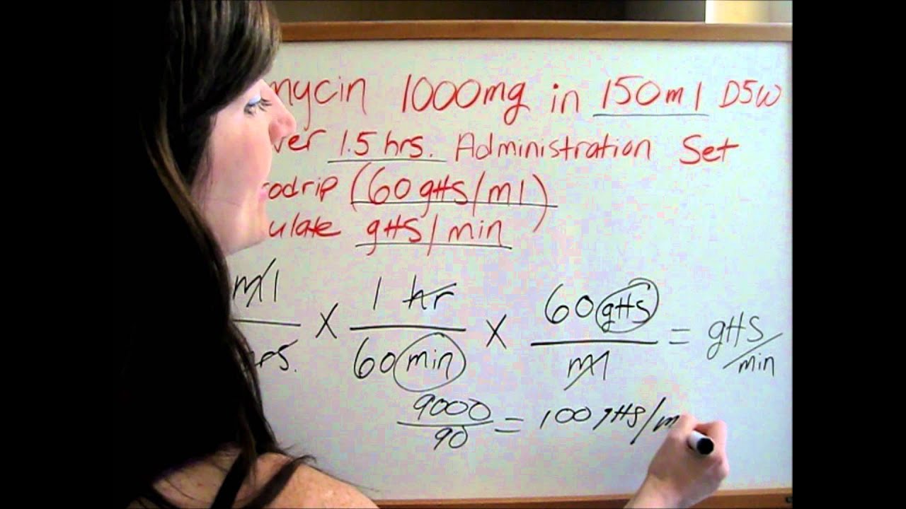IV Drip Calculations. - YouTube
