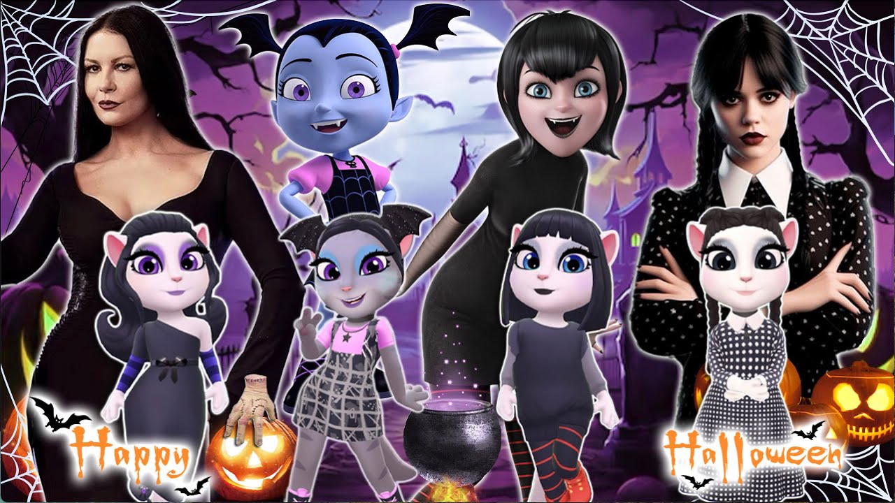 My talking angela 2 | Mavis dracula VS Vampirina VS Morticia and ...