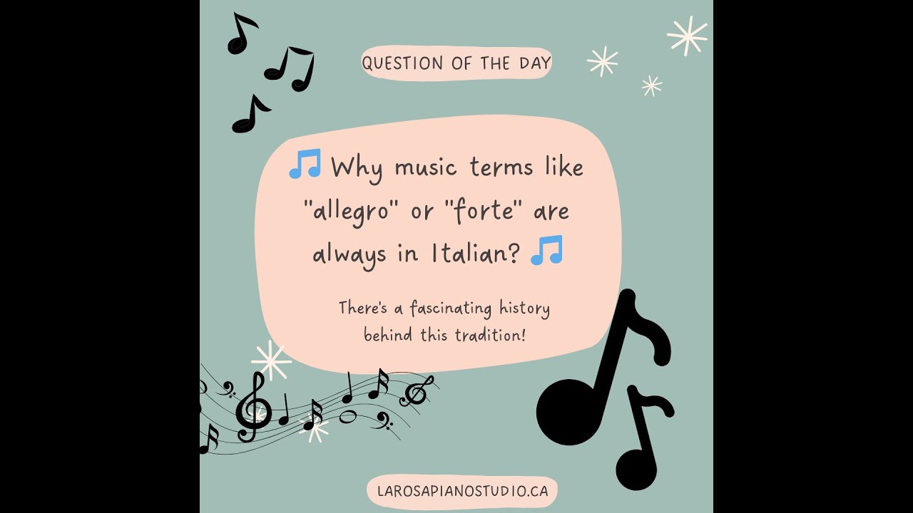 🎵 Why Music Terms Like "allegro" or "forte" Are Written in Italian? 🎵 ...