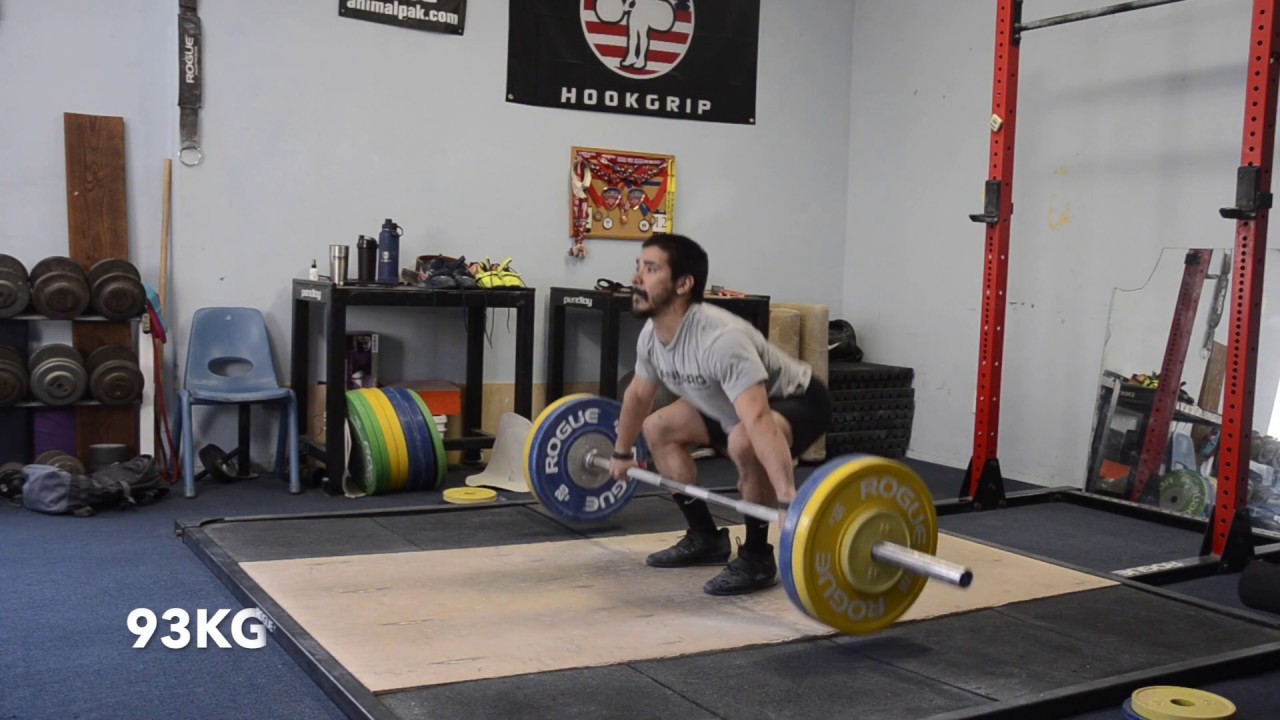 Max Power Snatch and Power Clean in my Garage Gym - YouTube
