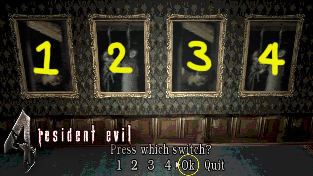 Resident Evil 4 Chapter 3-2: Portrait Puzzle - YouTube