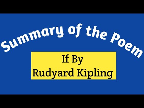 If poem summary | If poem summary in English | Summary of the poem If ...