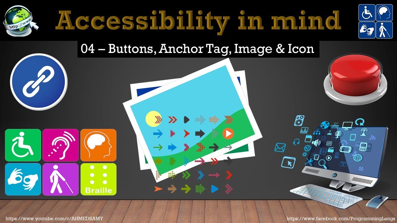 04 - Buttons, anchor, images & Icon for Screen Readers assistive ...