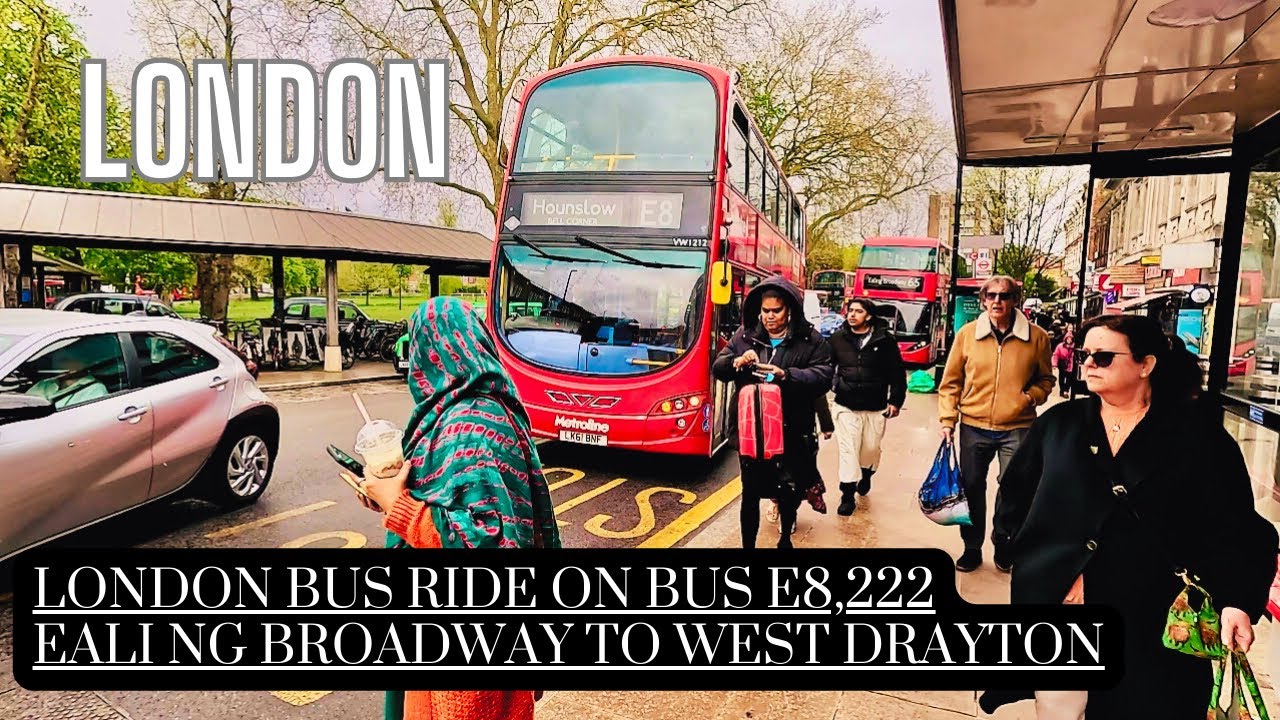 4K HDR Wet and Wild: London Bus Ride Through Rainy West London - YouTube