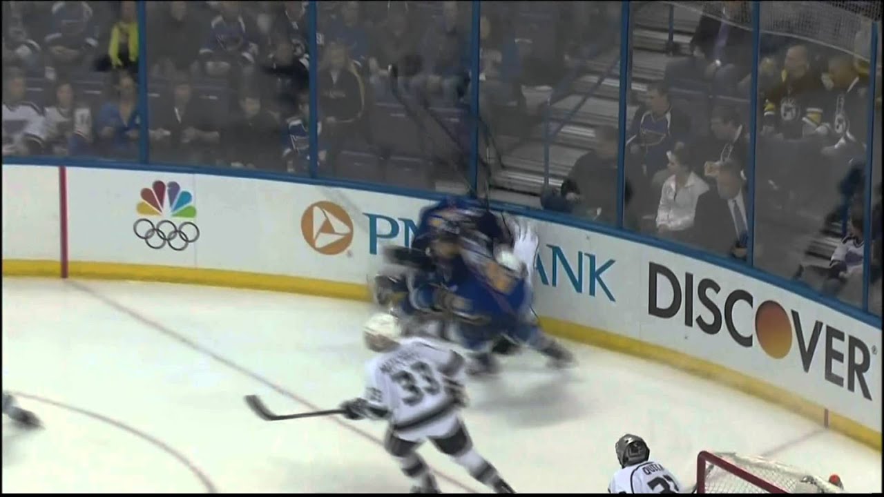 Ryan Reaves scrum, Blues hits. LA Kings vs St. Louis Blues 1/16/14 NHL ...