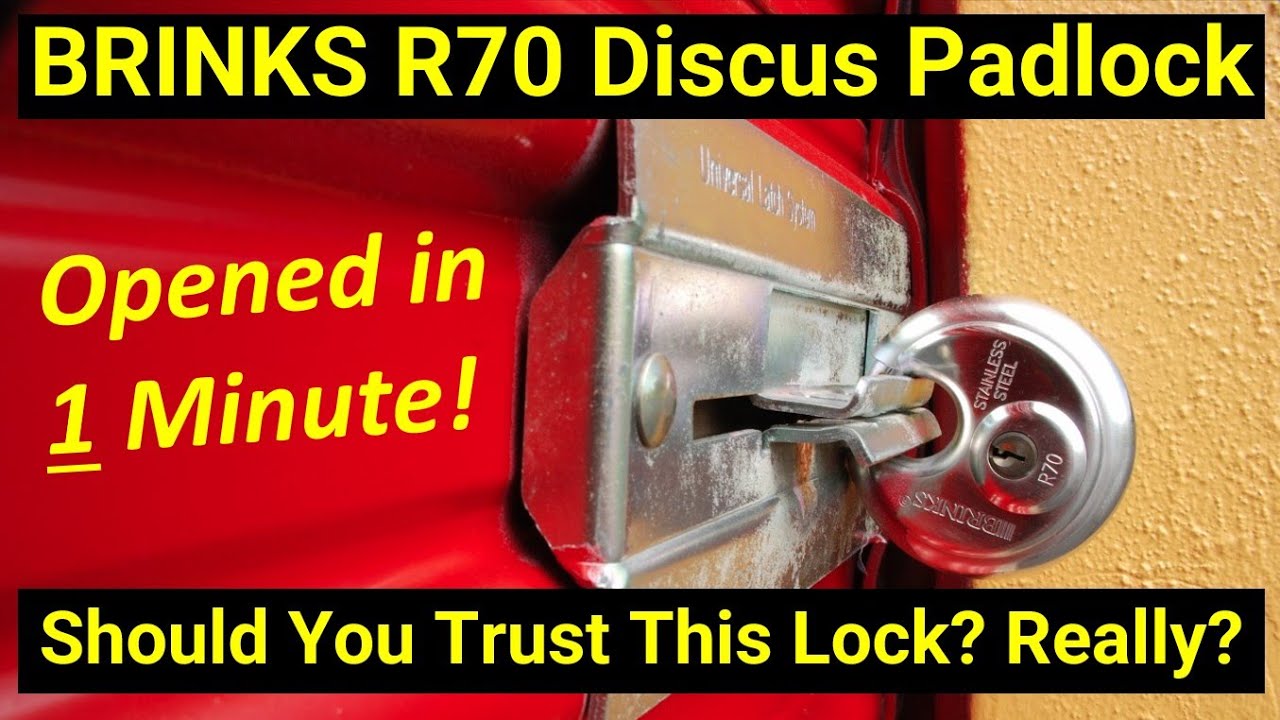 🔒Lock Picking Can You Trust a Brinks R70 Discus Padlock for Storage ...