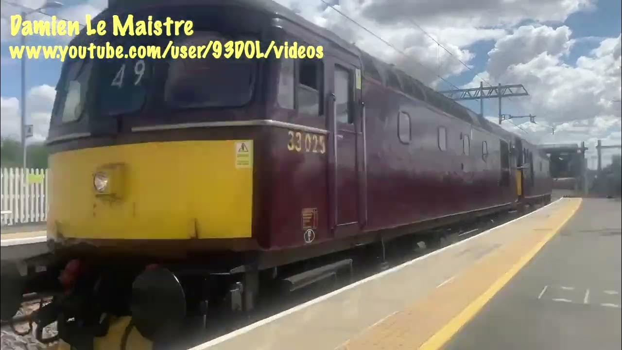 MML Two Class 33s 33025 & 33029 Passing Wellingborough Station 5th August 2022 - YouTube