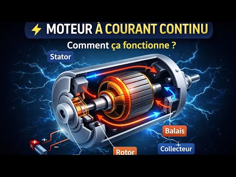 Comprendre le Moteur à Courant Continu en 6 Minutes ⚡ (Simple et Clair)