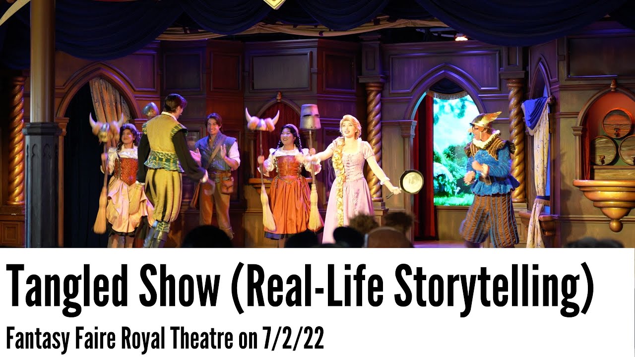 4K Tangled Show at the Fantasy Faire Royal Theatre | Disneyland, CA ...