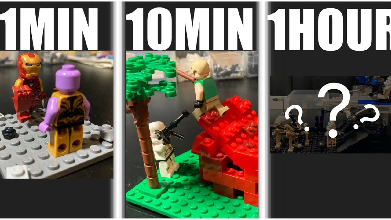 I Built Three LEGO Mocs In 1 Minute 10 Minutes and 1 Hour! - YouTube