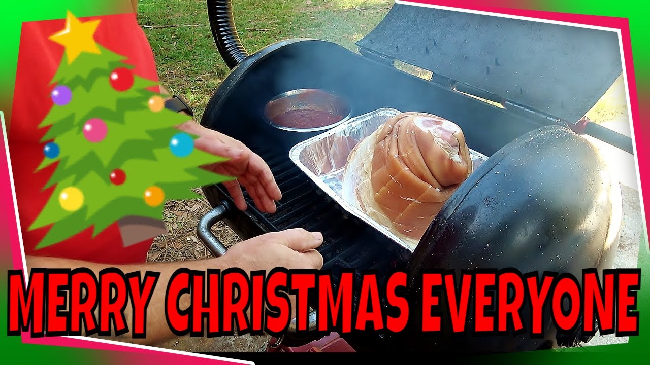 Smoking A Ham In My Homemade Grill/Smoker On Christmas Day - YouTube