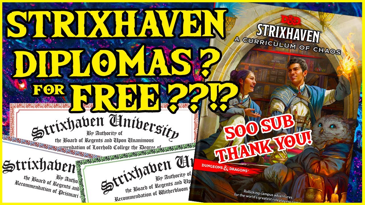 Strixhaven Curriculum of Chaos FREE Handout for our 500 YouTube ...
