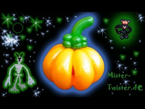 Balloon Halloween Pumpkin, Ballon Kürbis, Modellierballon Ballonfiguren