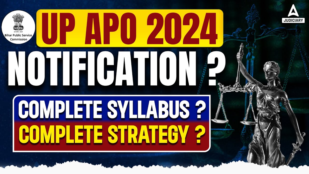UP APO 2024 Notification Out? Complete Syllabus & Strategy Explained! - YouTube