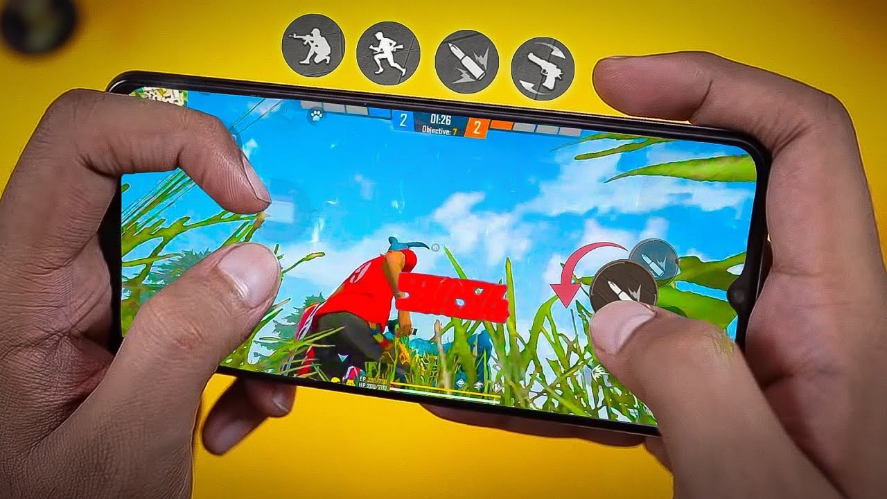 Handcam Tutorial God Level One Tap Technique | Ultra Fast One Tap ...