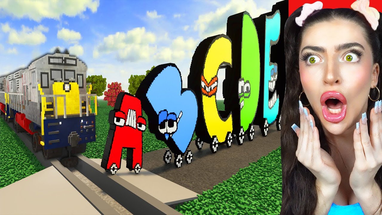 Alphabet Lore CARS vs TRAIN!? (WILL THEY OOF?) - YouTube