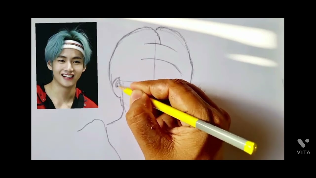 BTS junkook drawing ! How to draw BTS junkook ? - YouTube