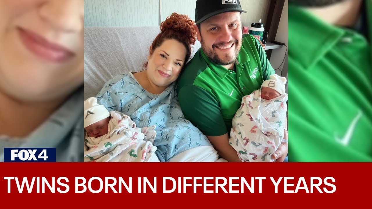 North Texas twins born in different years - YouTube