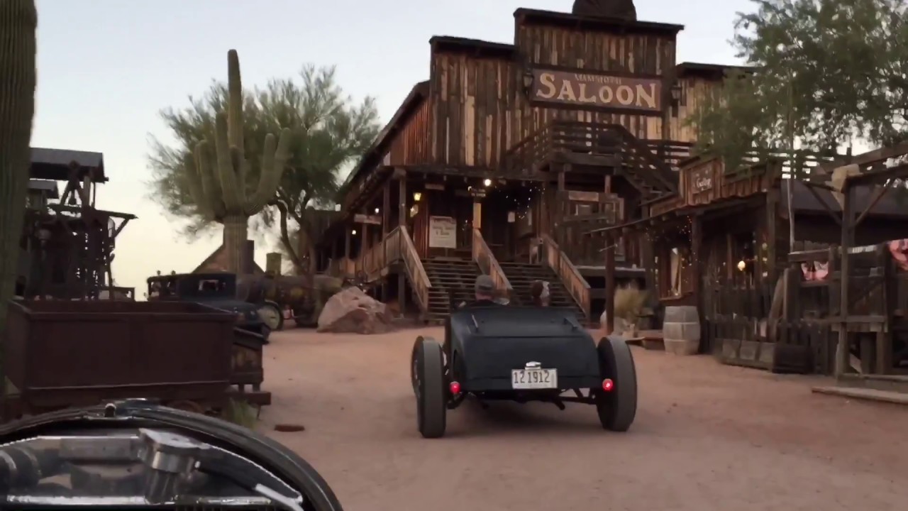 Hot rod cruise to Goldfield Ghost town AZ - YouTube