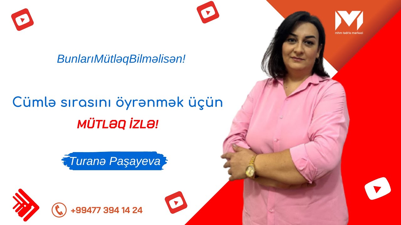 Yeni qayda / İngilis dilində cümlə qurmaq üçün qızıl qaydalar / Turanə ...