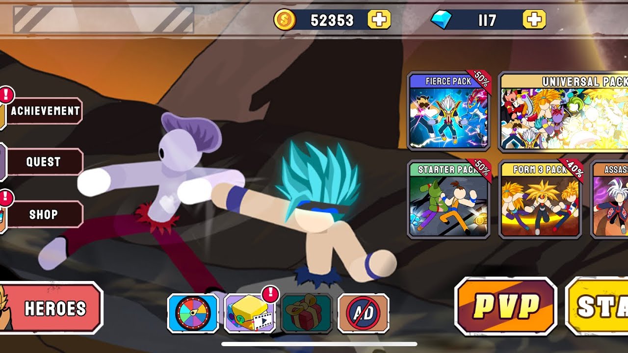 Stick warriors-trunks all forms vs gotten All forms #pt 1 - YouTube