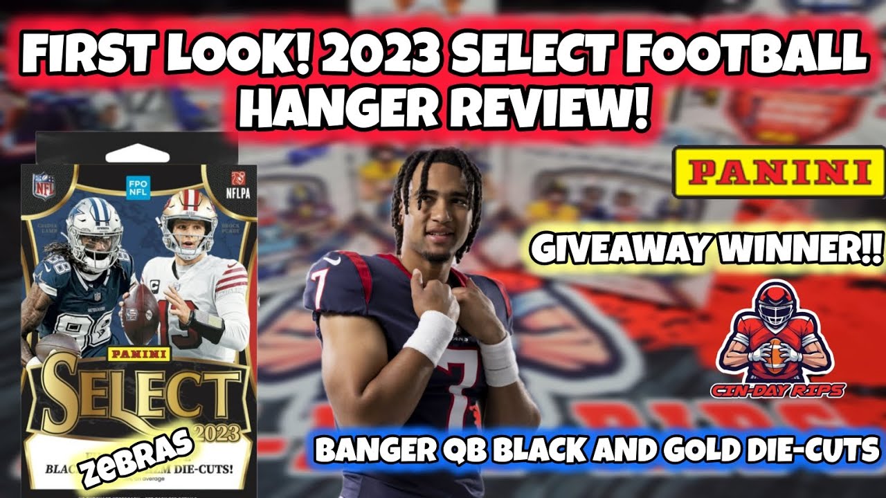 FIRST LOOK REVIEW! 2023 SELECT FOOTBALL HANGER BOX! BLACK & GOLD DIE ...