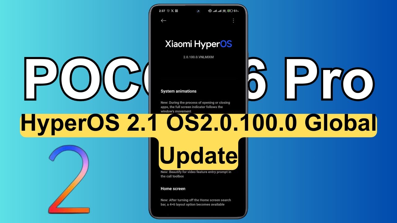 POCO X6 Pro HyperOS 2.1 Global Update Released for everyone - OS2.0.100 ...