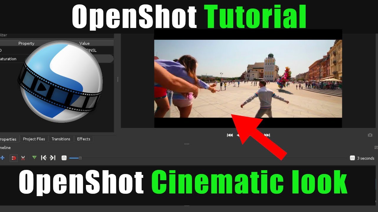 OpenShot cinematic look | OpenShot Video Editor Tutorial | OpenShot ...