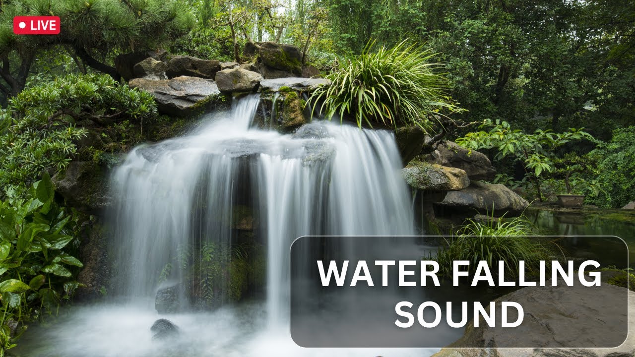 Relaxing with water falling sound | Beautiful water fall view in Sri ...