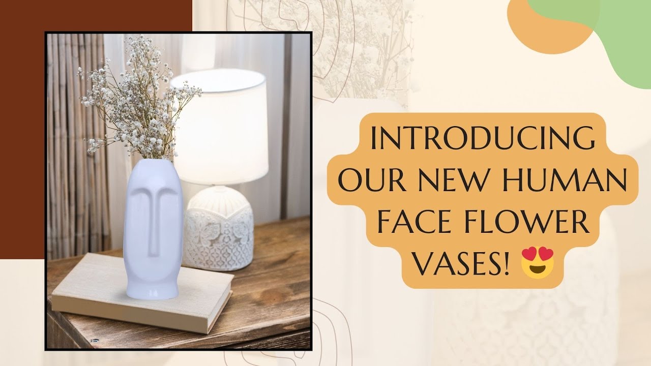 Human Face Flower Vase for home decor | White - YouTube