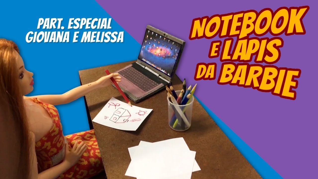 DIY - Como fazer notebook e lápis para Barbie / How to make notebook ...